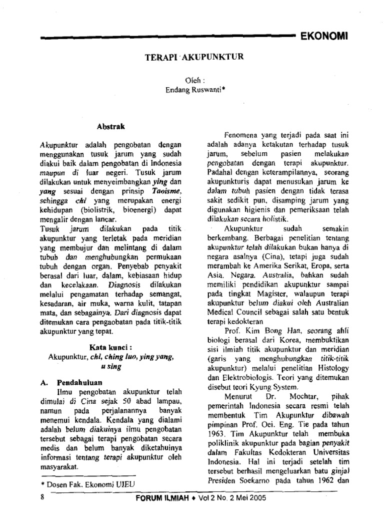 Terapi Akupunktur | PDF