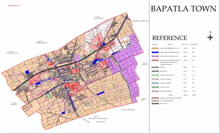 Bapatla Master Development Plan Map | PDF