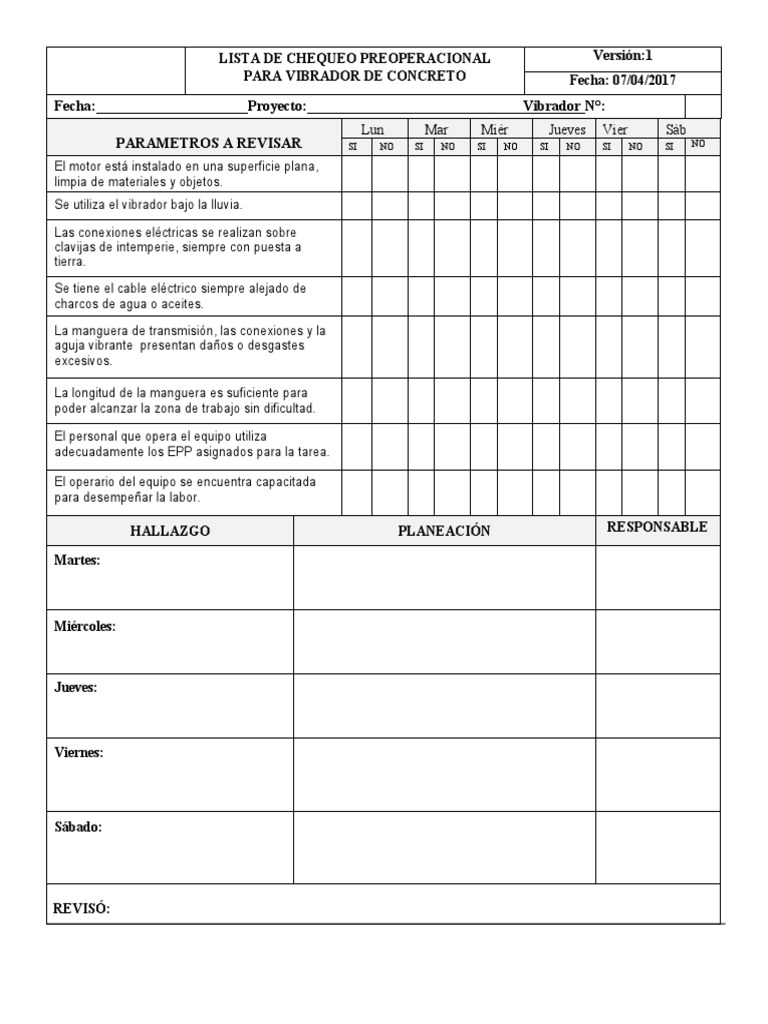 CHECK_LIST_VIBRADOR | PDF