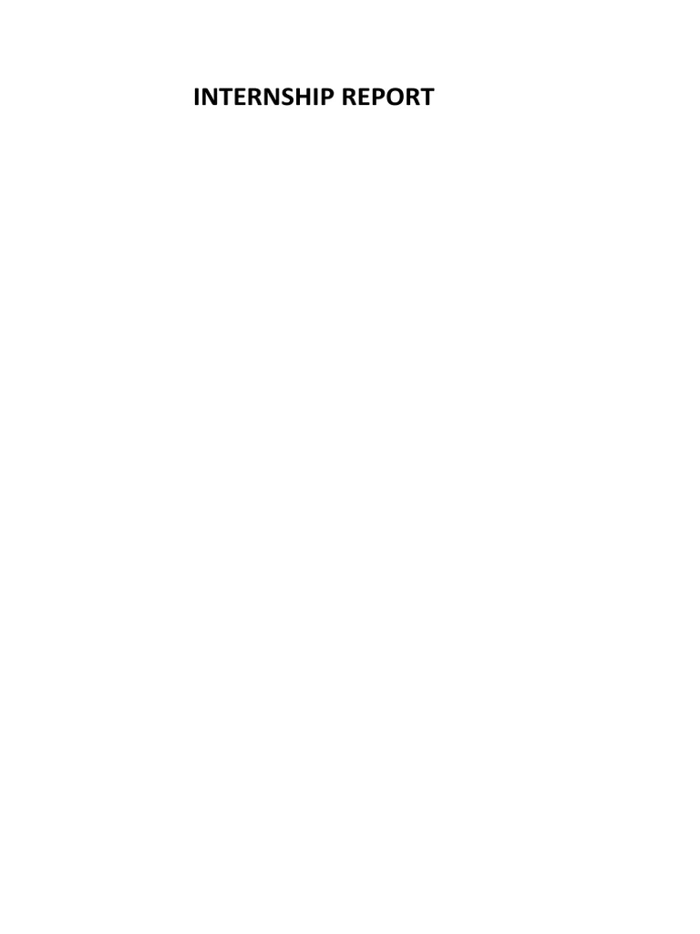 Internship Report | PDF | Internship | Job Hunting