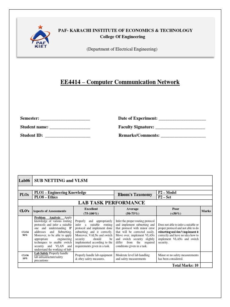 CCN Lab 6 | PDF | Networking Standards | Computer Science CCN Lab 6 | PDF | Networking Standards | Computer Science