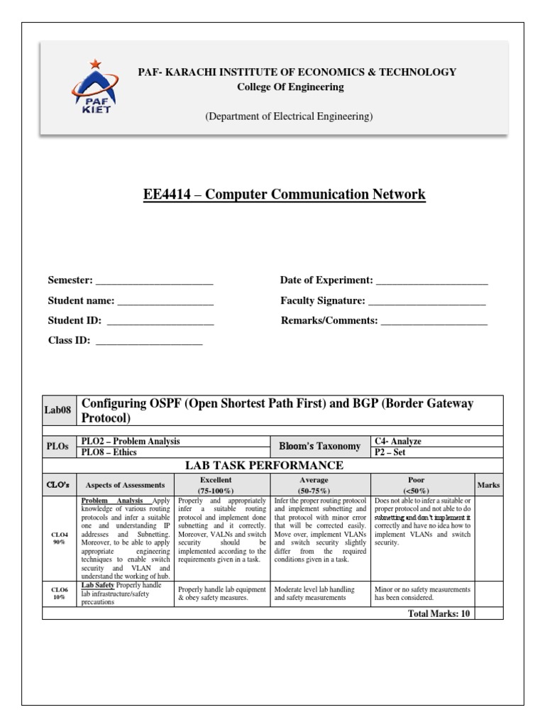 CCN Lab 08 | PDF | Routing | Router (Computing)