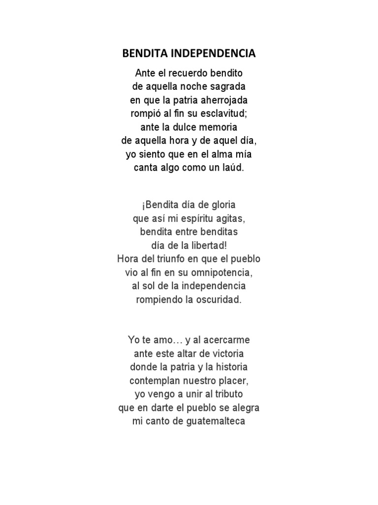Poema a la Independencia Patria | PDF