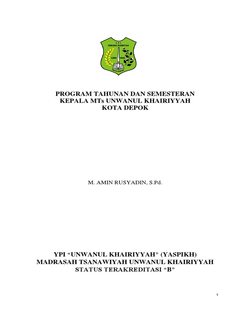 Program Kamad Mts Unwanul Khairiyyah 2022 | PDF