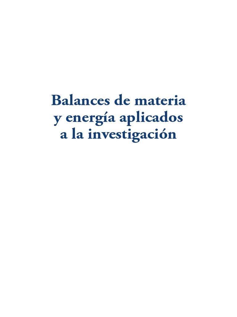 Balances de Materia y Energía Aplicados A Investigación | PDF | Ecuaciones | Linealidad