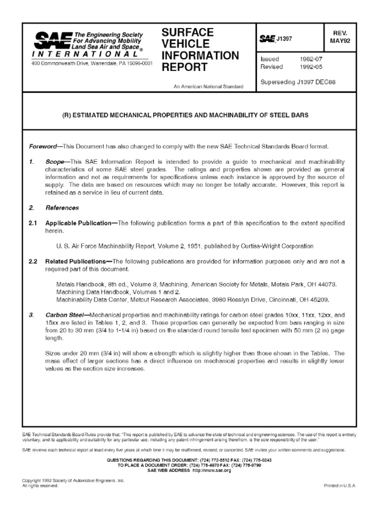 Sae J1397 92 | PDF