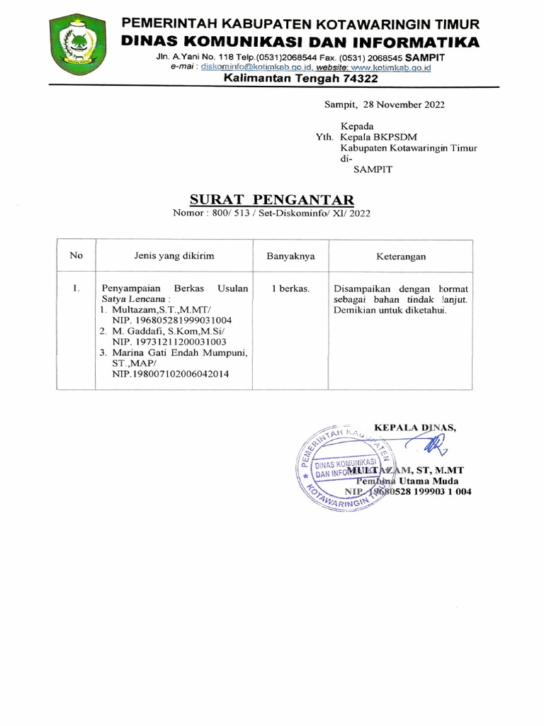 Surat Pengantar | PDF