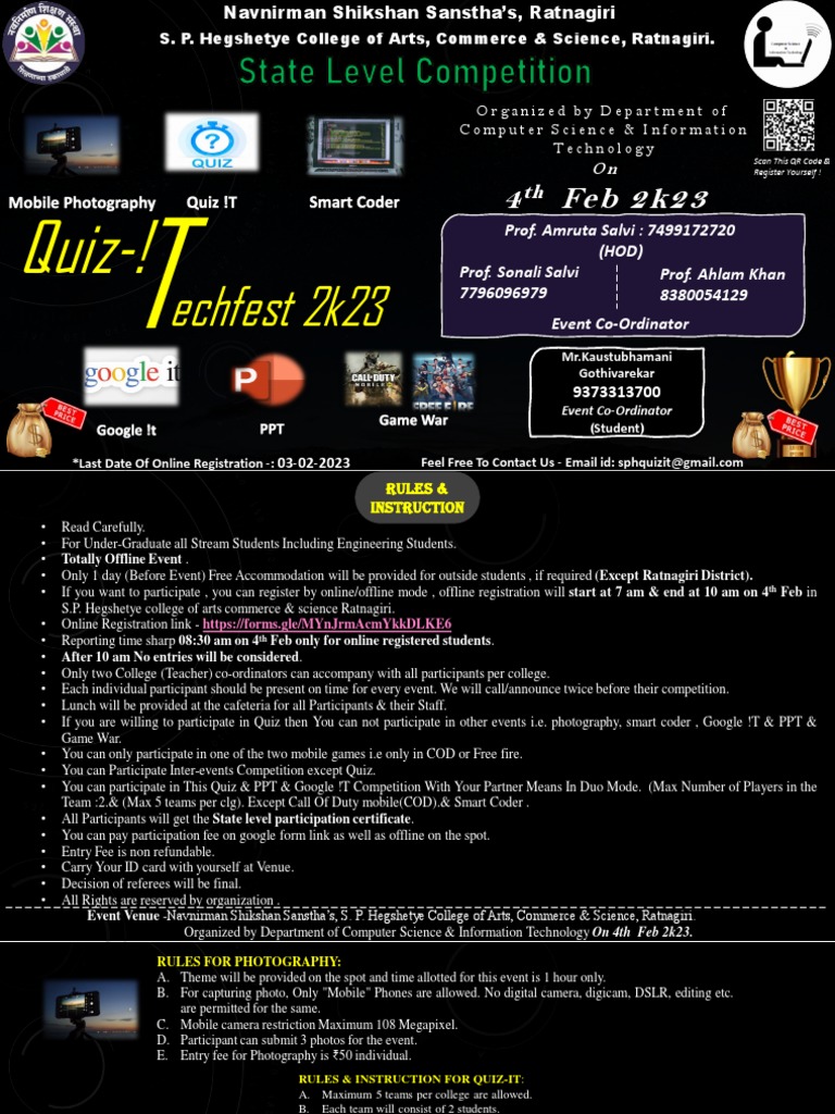Quiz-IT Techfest 2k23 - 1 | PDF | Digital Camera | Computing