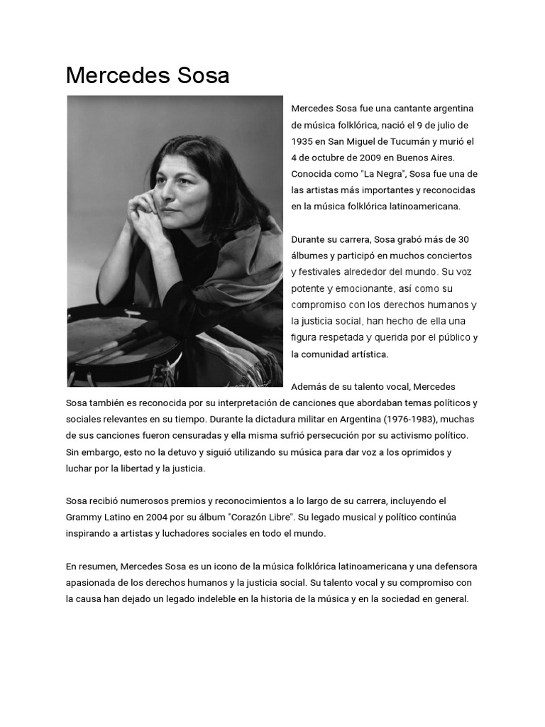 Mercedes Sosa | PDF