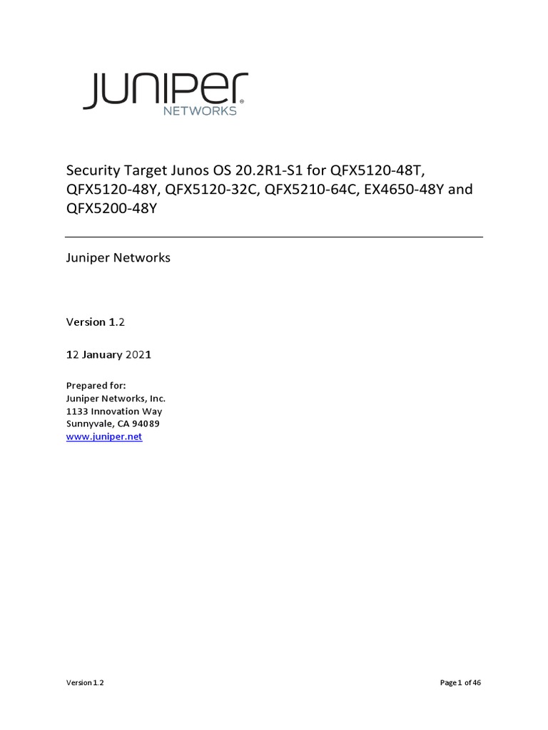 Juniper QFX5120, QFX5200, QFX5210, EX4650 Junos 20.2R1 ST v1.2 | PDF | Computer Network ...