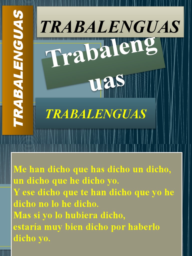 Trabalenguas divertidos para niños | PDF