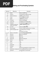 Copy Reading Symbols | PDF