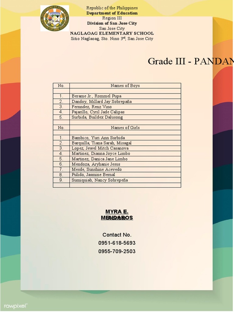 List of Grade 3 and 4 | PDF