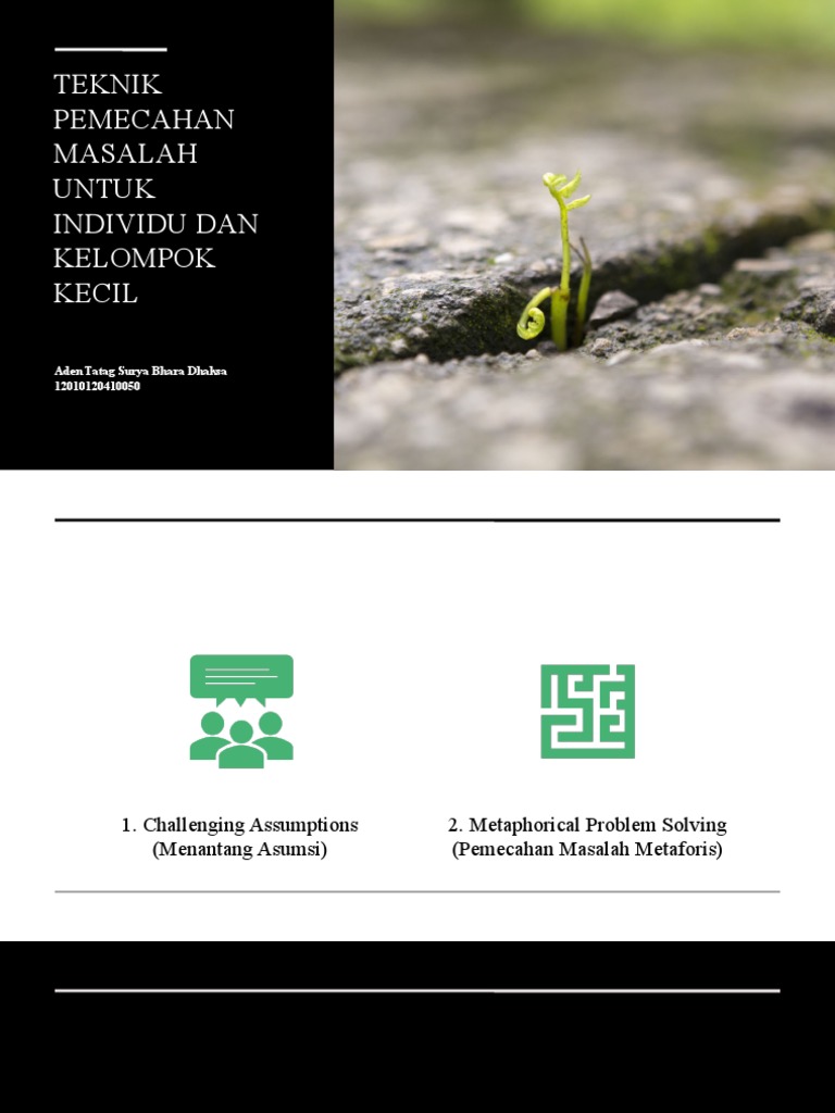 Teknik Pemecahan Masalah Untuk Individu Dan Kelompok Kecil | PDF