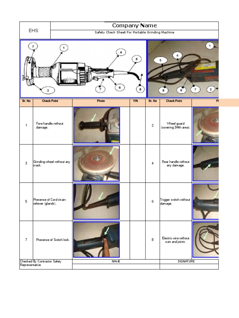 Check List For Grinding Machine | PDF