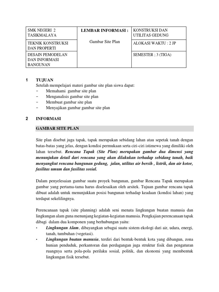 Materi 3 - GBR Site Plan | PDF