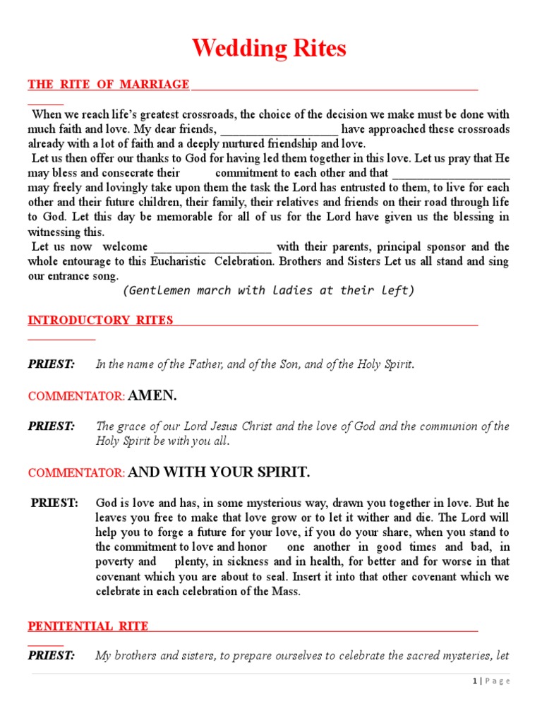 Misalette For Wedding | PDF | Eucharist | Sacraments