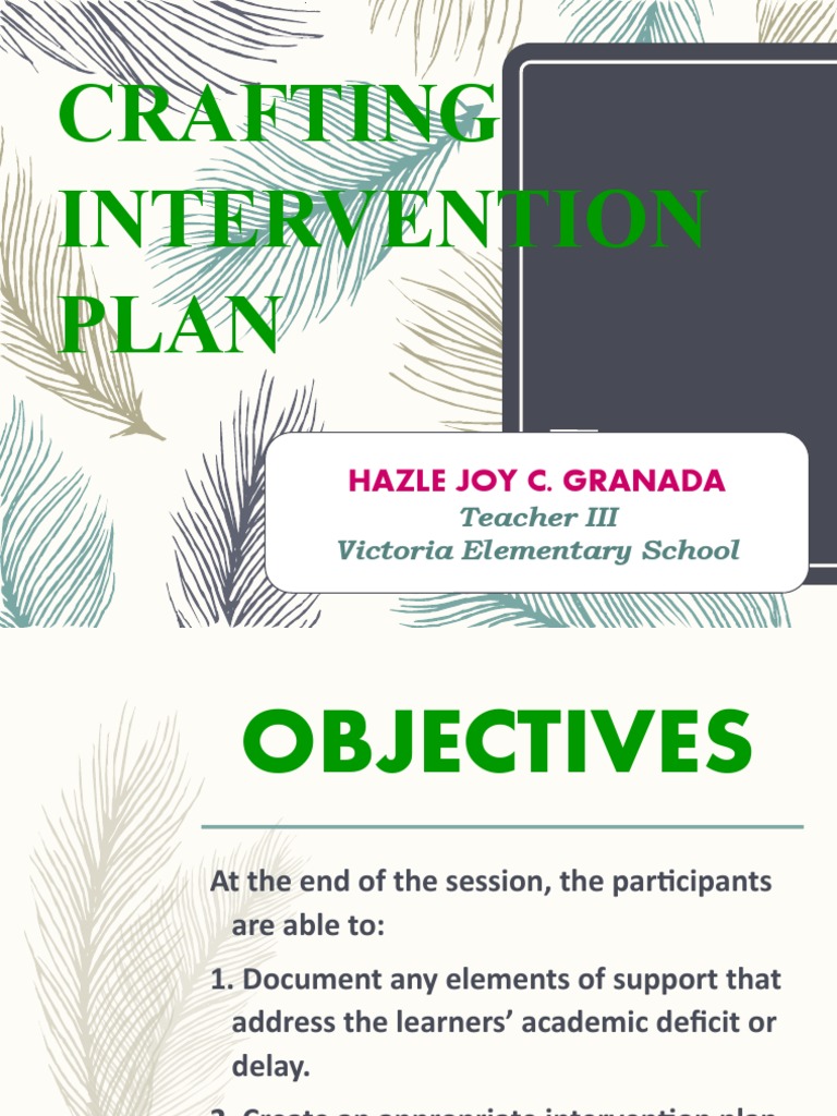 Intervention Plan for Struggling Learners | PDF | Teachers ...