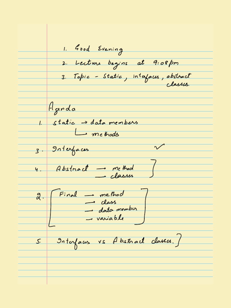 Interface Abstract Class and Static | PDF | Class (Computer Programming) | Method (Computer ...