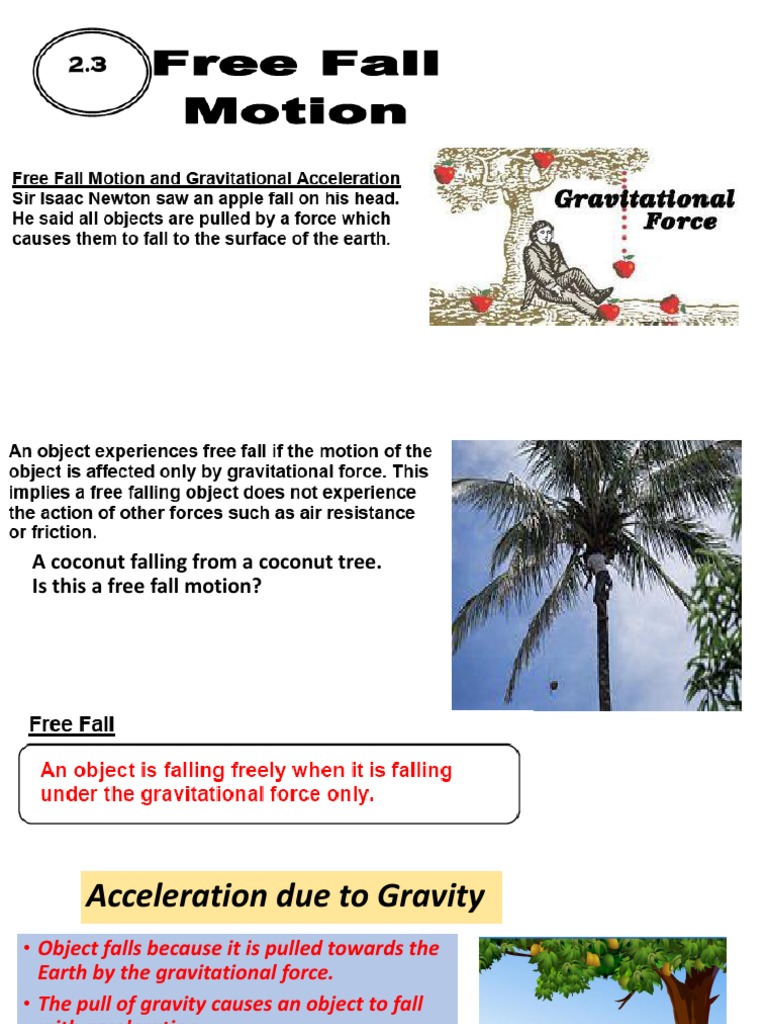 Motion of Falling Objects: An Analysis of Free Fall and the Effects of ...