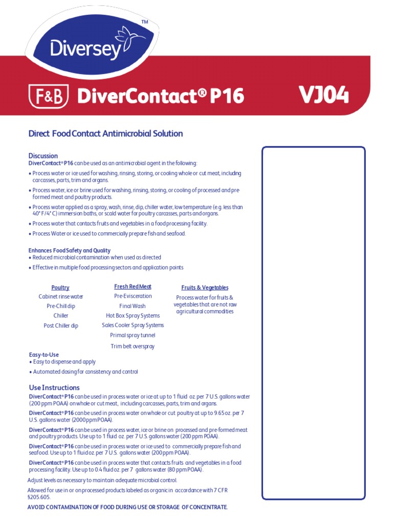 DiverContact P16 (E) - PIS 2020 | PDF | Water | Meat