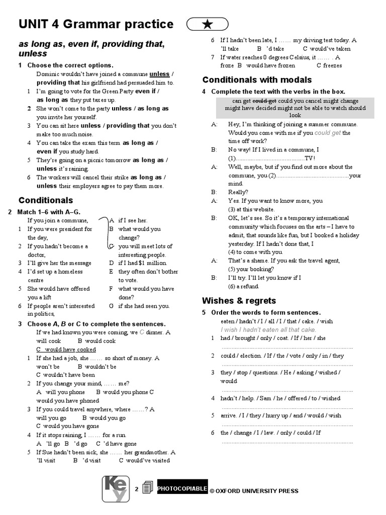 Grammar Unit 4 1star | PDF