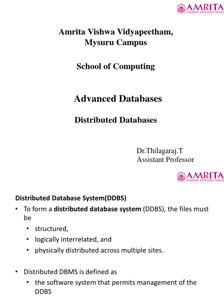 1 Distributed DB | PDF | Databases | Client–Server Model