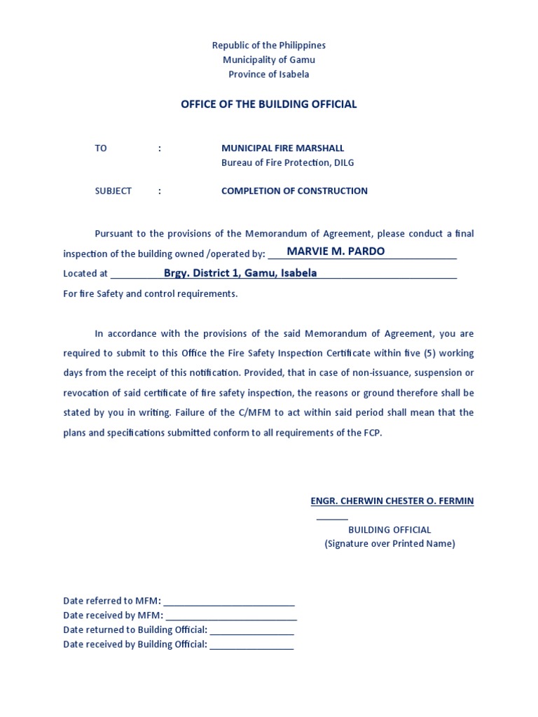 Occupancy For BFP | PDF