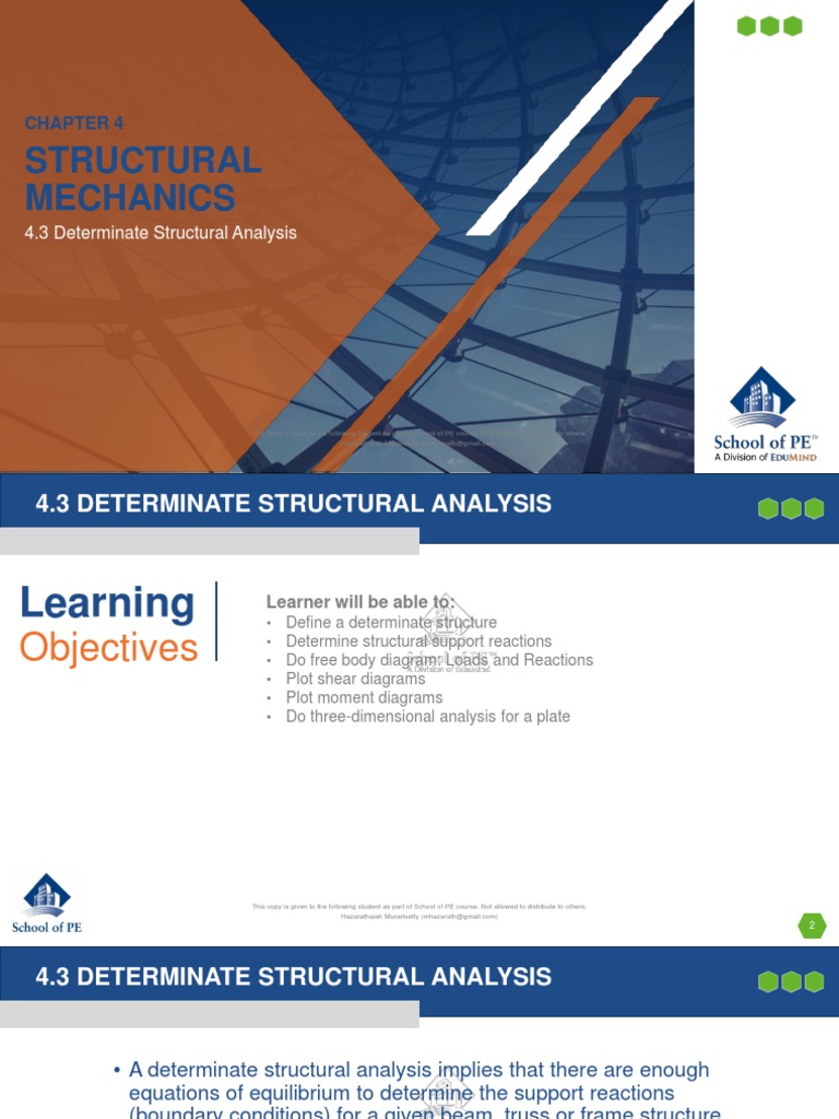 Chp 4 4 3 Determinate Structural Analysis Pdf Structural Analysis Truss