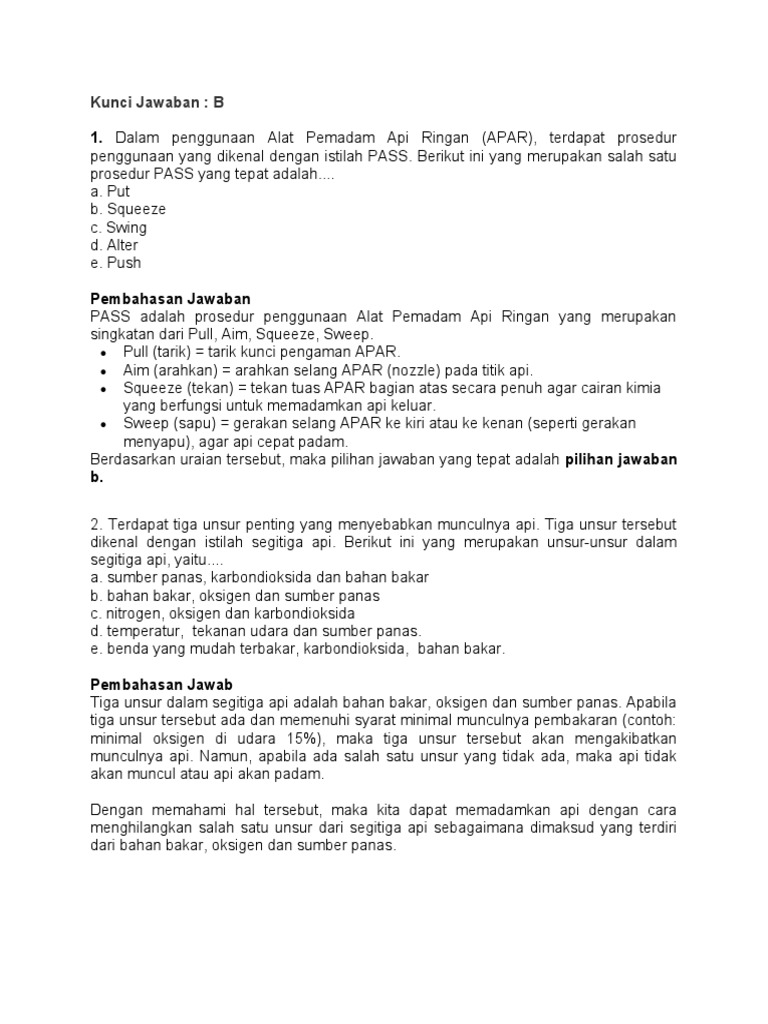 Soal2 Damkar p3k | PDF | Seni & Disiplin Bahasa | Sains & Matematika