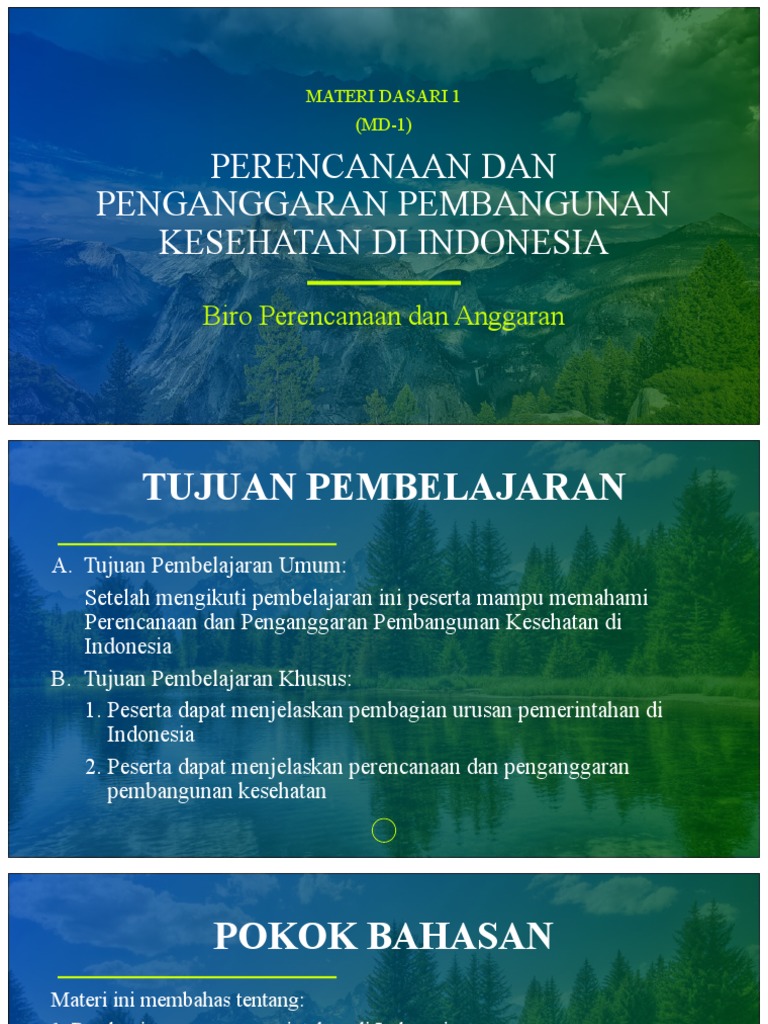 #2 MD-1 - Perencanaan Dan Penganggaran Pemb Kesehatan | PDF