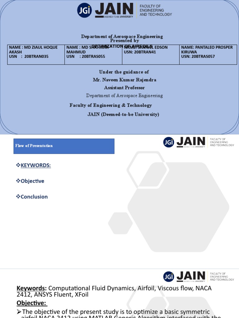 5th Sem Final PPT (Optimization of Aerofoil) | PDF | Airfoil | Lift (Force) 5th Sem Final PPT (Optimization of Aerofoil) | PDF | Airfoil | Lift (Force)