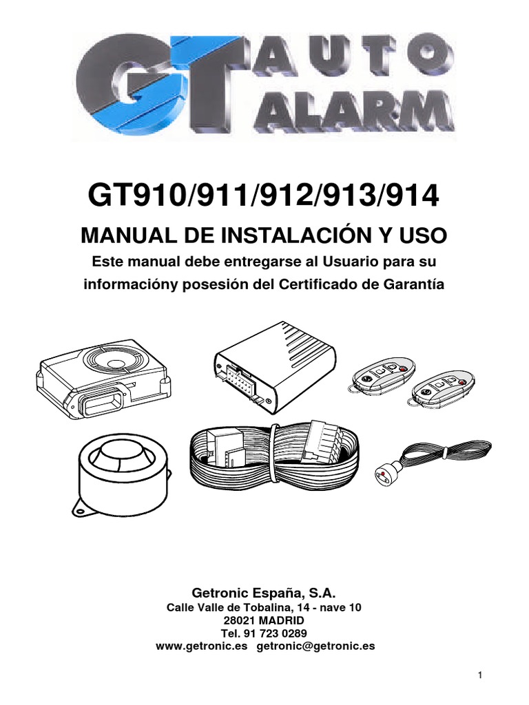 Alarma GT-910 MANUAL | PDF | Diodo emisor de luz | Radio