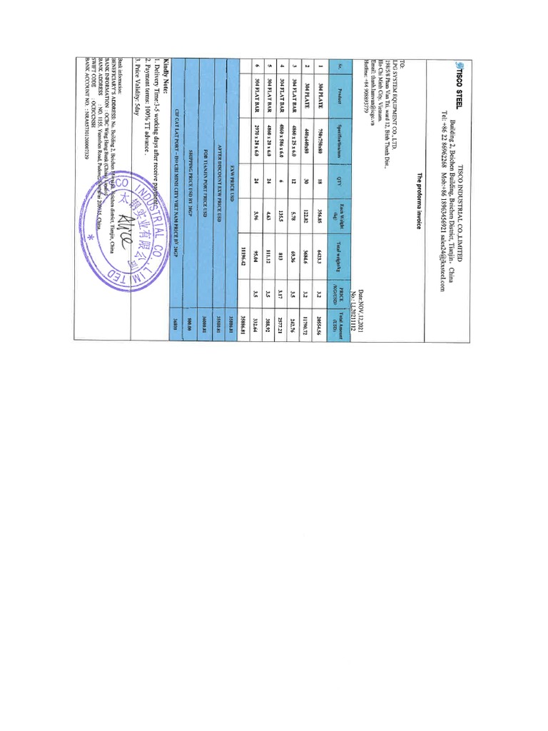 Pi Sign and Stamp Tisco | PDF
