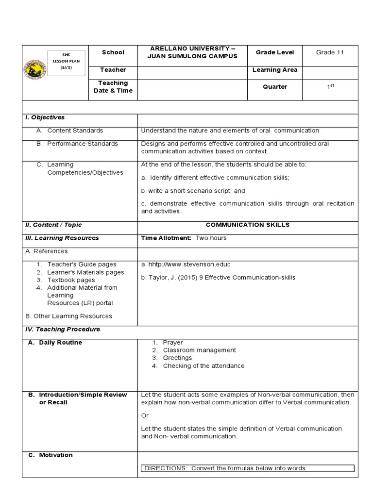 LP6 Effective Communication Skills | PDF | Communication | Learning