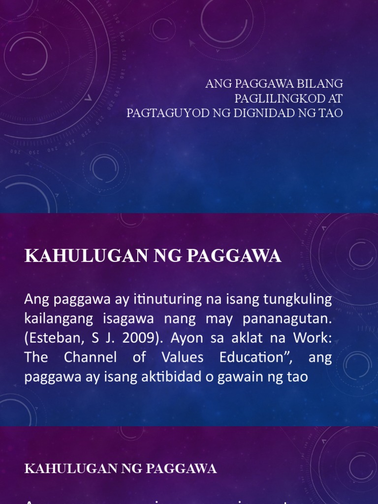 Ang Paggawa Bilang Paglilingkod | PDF