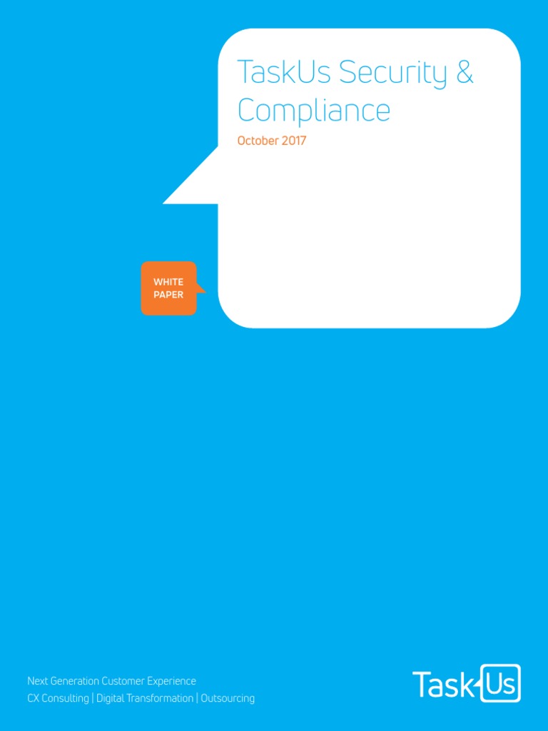 TaskUS WhitePaper Security-Compliance 1.4 | PDF | Information Security | Security