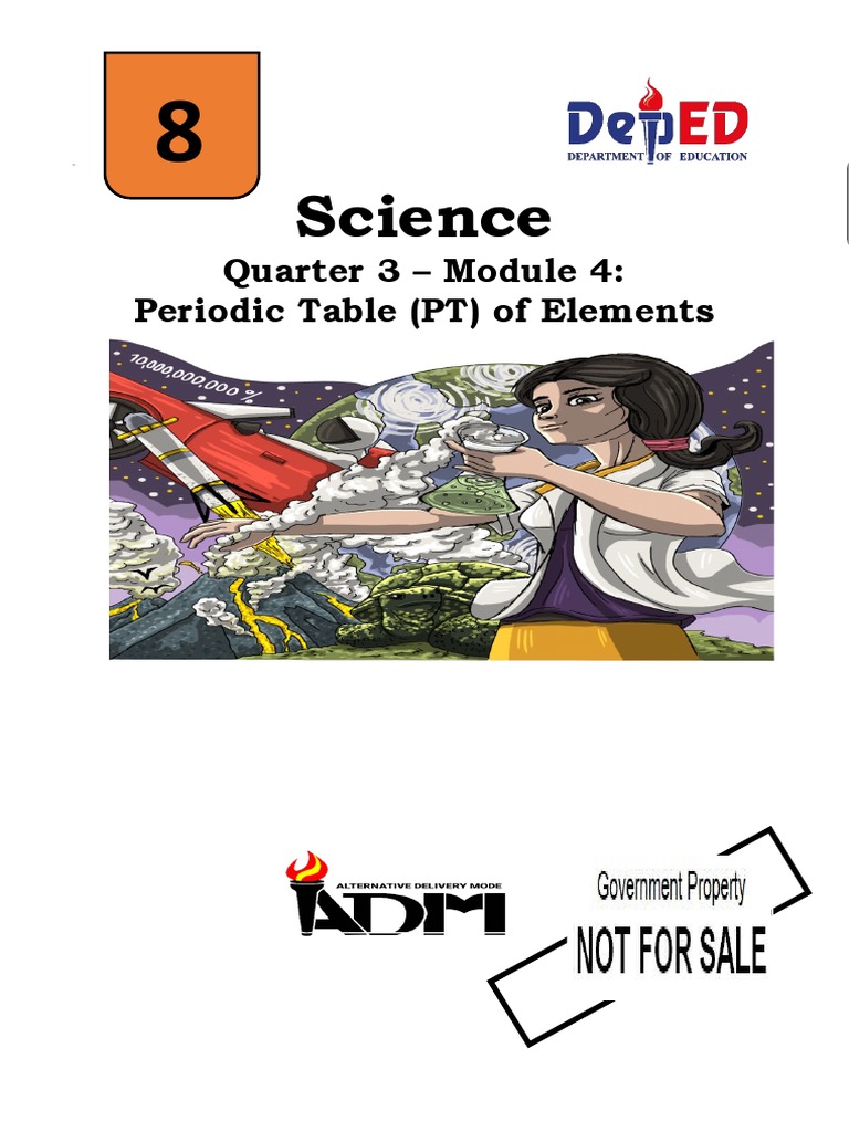 Sci8 Q3 Mod4 PeriodicTableofElements v3 | PDF | Chemical Elements | Periodic Table