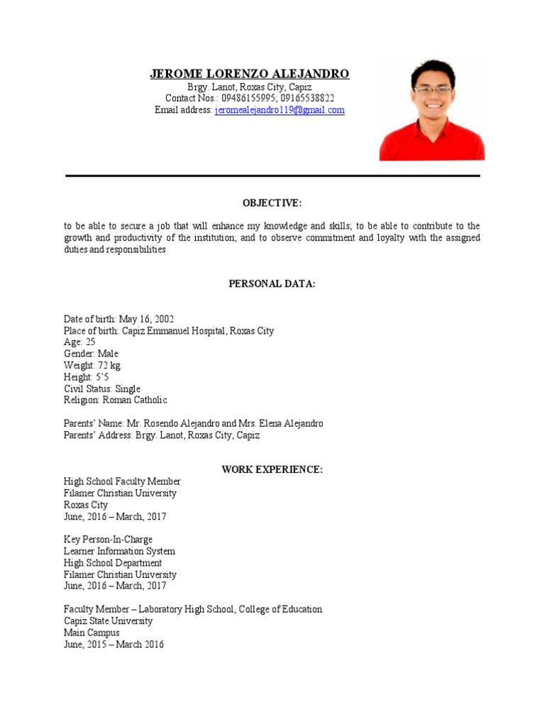 CV Sample 3 | PDF | Learning | Behavior Modification