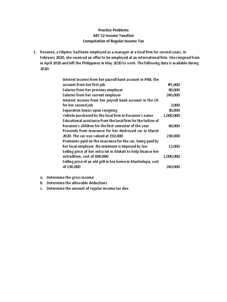 Income Taxation - Regular Income Tax | PDF | Tax Deduction | Expense