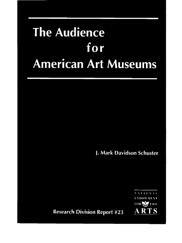 NEA-Research-Report-the Audience For American Art Museums | PDF | Demography | Museum