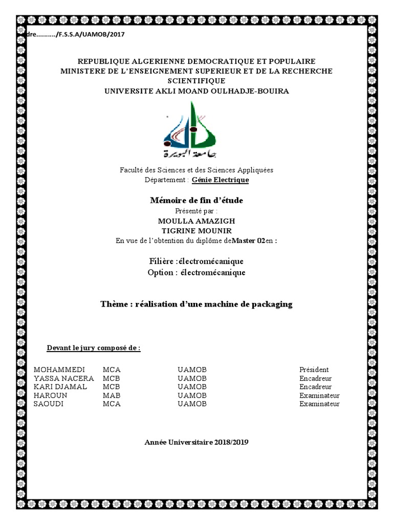 Mémoire de Fin D'étude | PDF