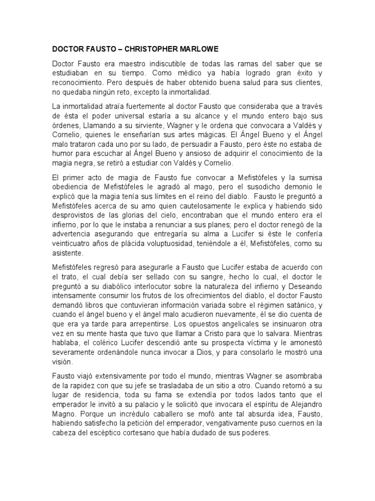 Doctor Fausto | PDF | Fausto