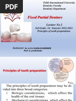 Finish Lines in FPD | PDF | Mouth | Dentistry