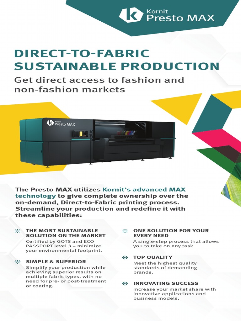 Presto MAX Brochure Digital July 2022 | PDF | Textiles