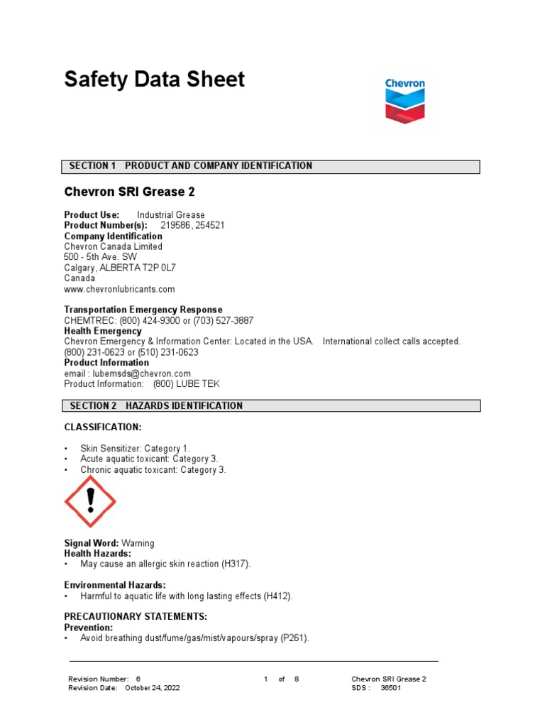 MSDS - Grease | PDF | Personal Protective Equipment | Toxicity