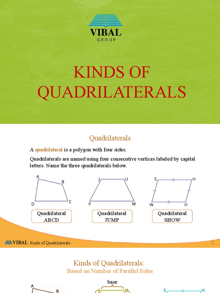 Kinds of Quadrilaterals | PDF | Rectangle | Euclidean Plane Geometry