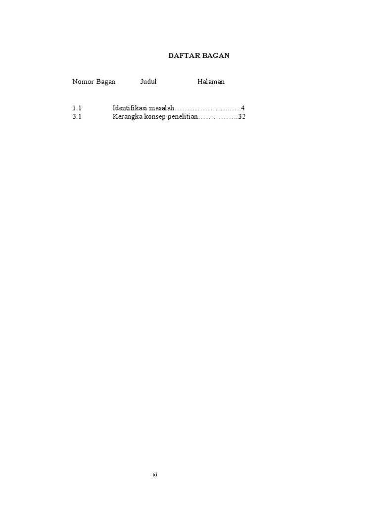 3 Daftar Bagan, Tabel, Singkatan | PDF