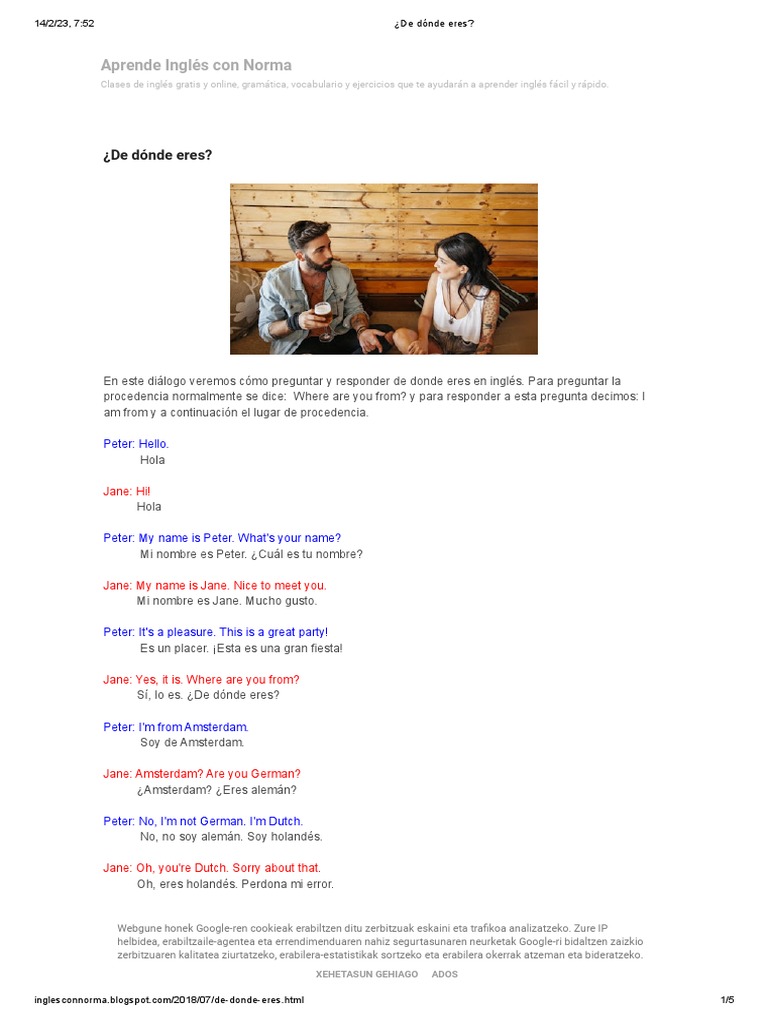 ¿De Dónde Eres | PDF