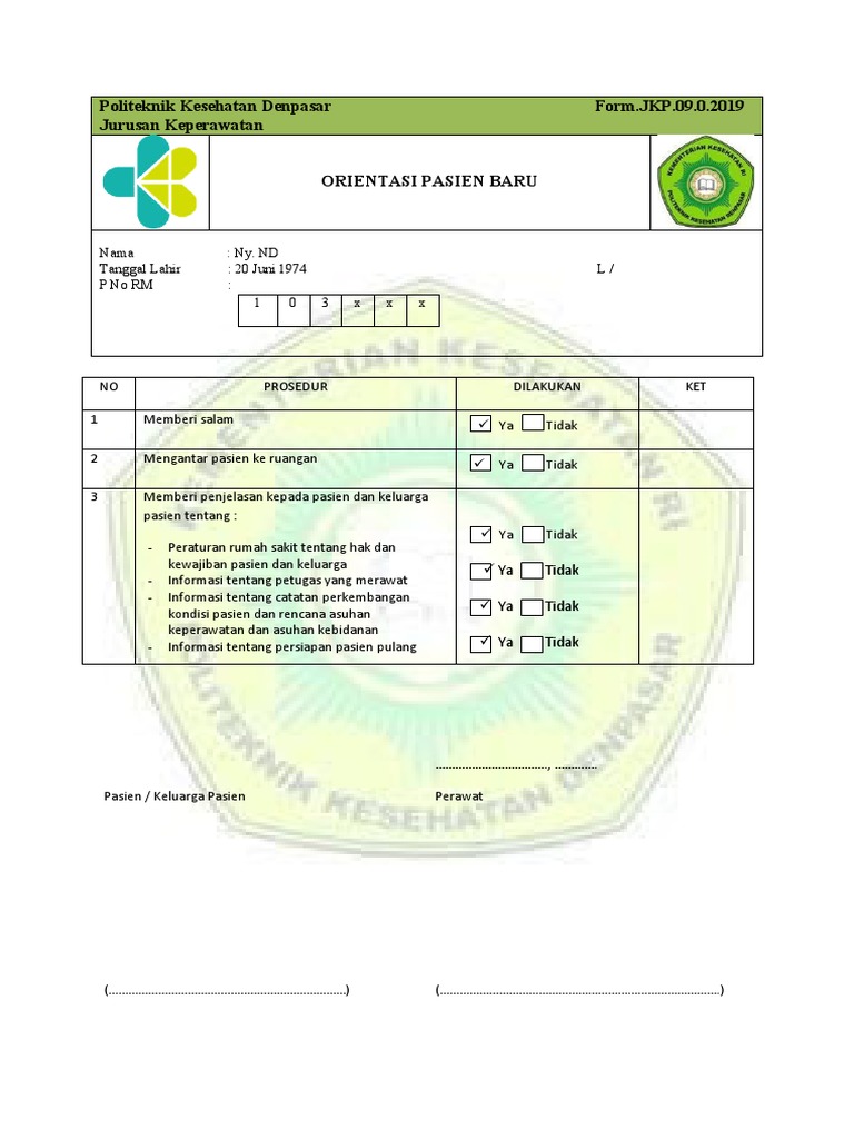 Format Asuhan Keperawatan Dasar Jiwa | PDF